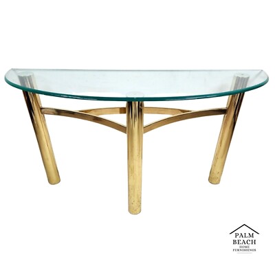 MCM Tubular Brass Console Table Vintage | eBay