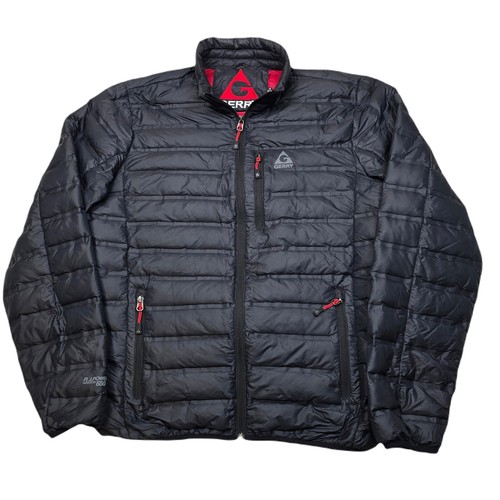 Gerry Down Puffer Jacket Mens Medium Black Lightweight Packable Fill 650 | eBay