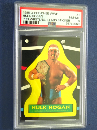 1985 OPC WWF Hulk Hogan Stars Sticker #1, PSA 8 NM-MT | eBay