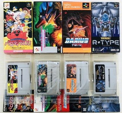 Parodius SFC Gradius 3 III Darius Twin R TYPE set of 4 Nintendo Super ...