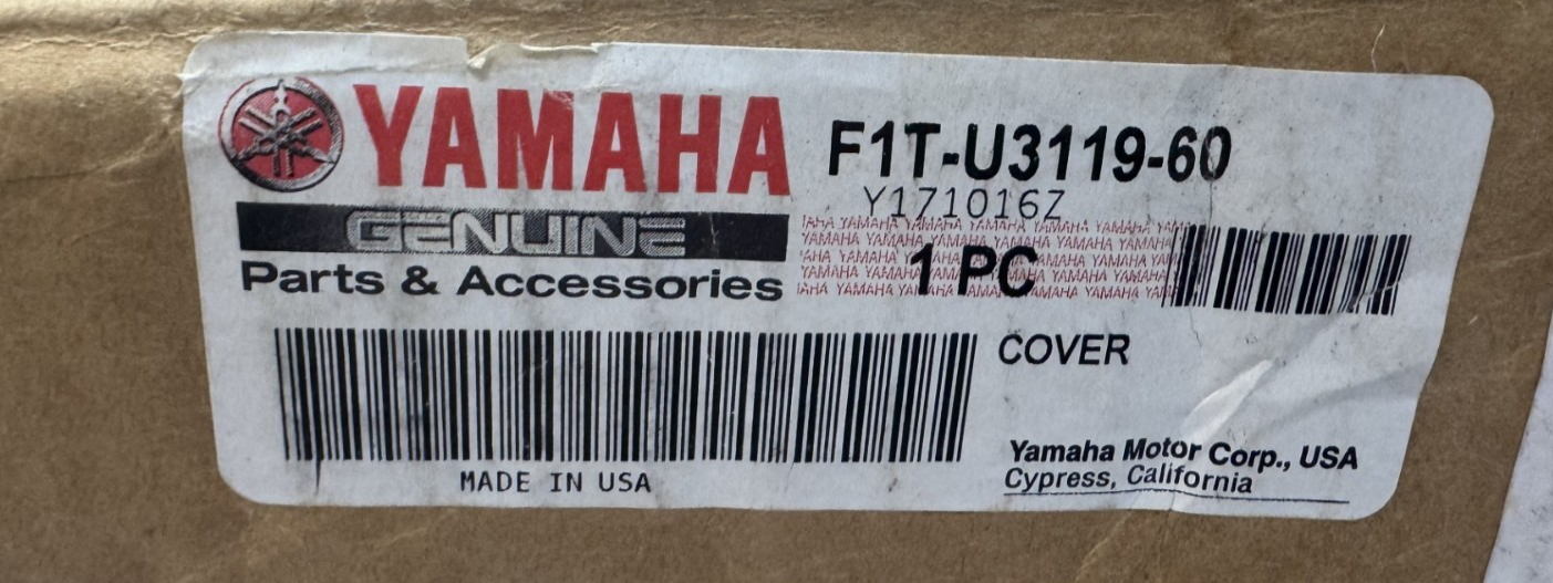 Yamaha OEM Part F1T-U3119-60-00 09-11 AR210 Bimini Boot Cover Black New ...