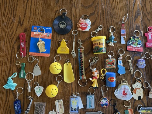 Huge Lot 76 Keychains Miscellaneous Unique Collectable Some Vintage ...