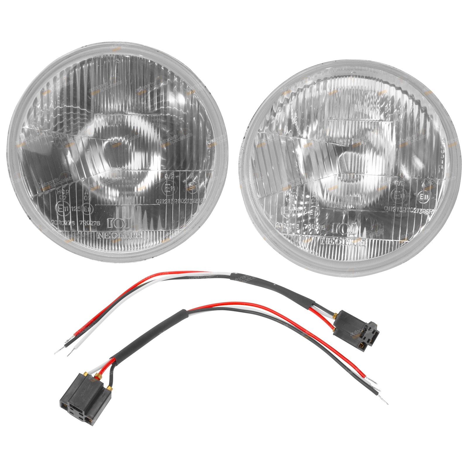 Standard Lense Glass Headlight Upgrade Kit 7" RoundHead Lamps Various ...