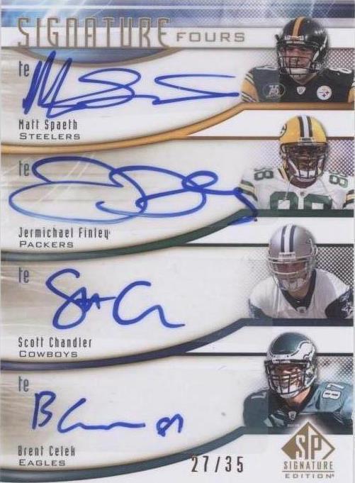 2009 SP Signature Edition - Signature Fours Jermichael Finley, Brent ...