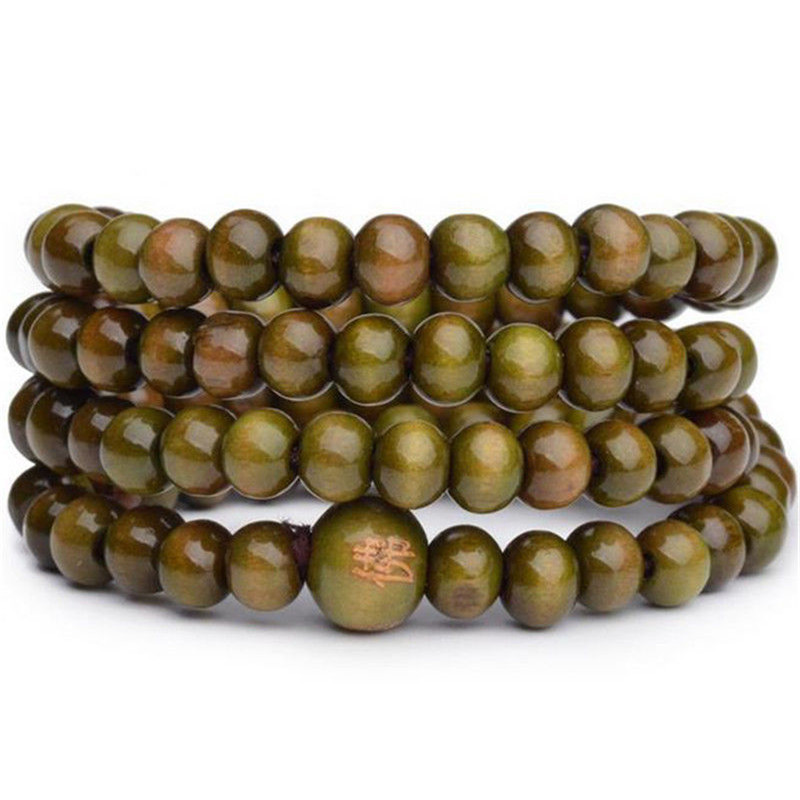 New Sandalwood Buddhist Buddha Meditation 108 Prayer Bead Mala Necklace ...