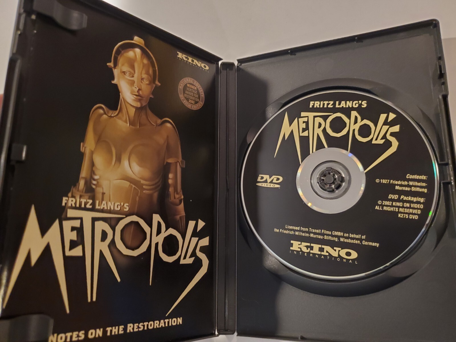 Metropolis (DVD 1927) Fritz Lang Restored Authorized Edition Kino Video ...