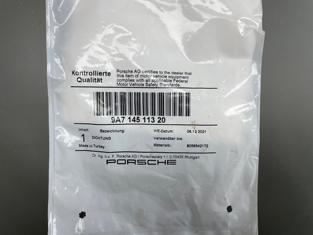 PORSCHE MACAN 95B.2 TURBOCHARGED VACUUM PUMP GASKET 9A714511320 GENUINE ...