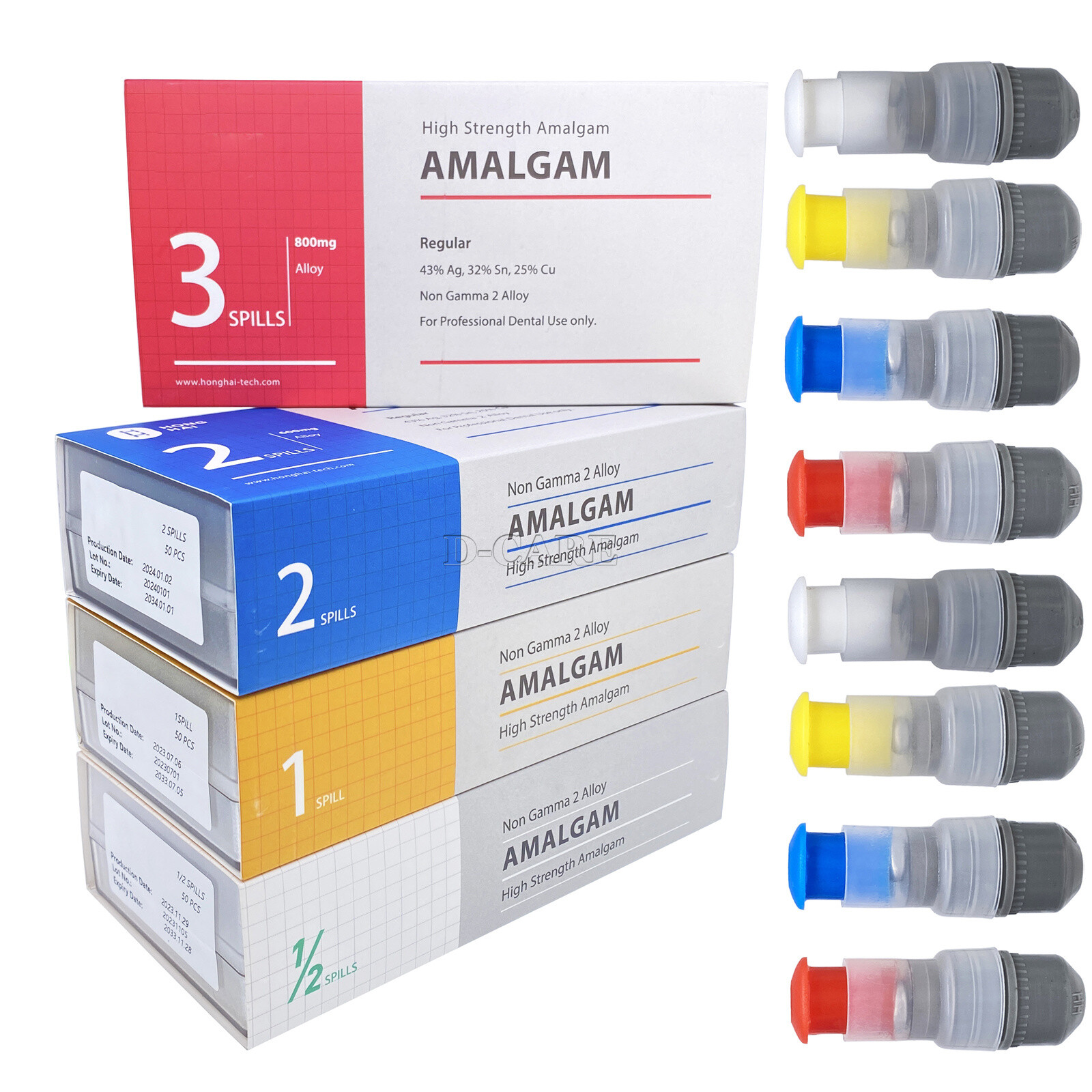 Amalgam Dental Alloy 123 Spill Regular Set 200mg/ 400mg/ 600mg/ 800mg ...