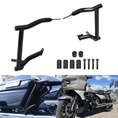 Rear Saddlebag Guard Crash Bars Kit For Harley Touring Street Road ...