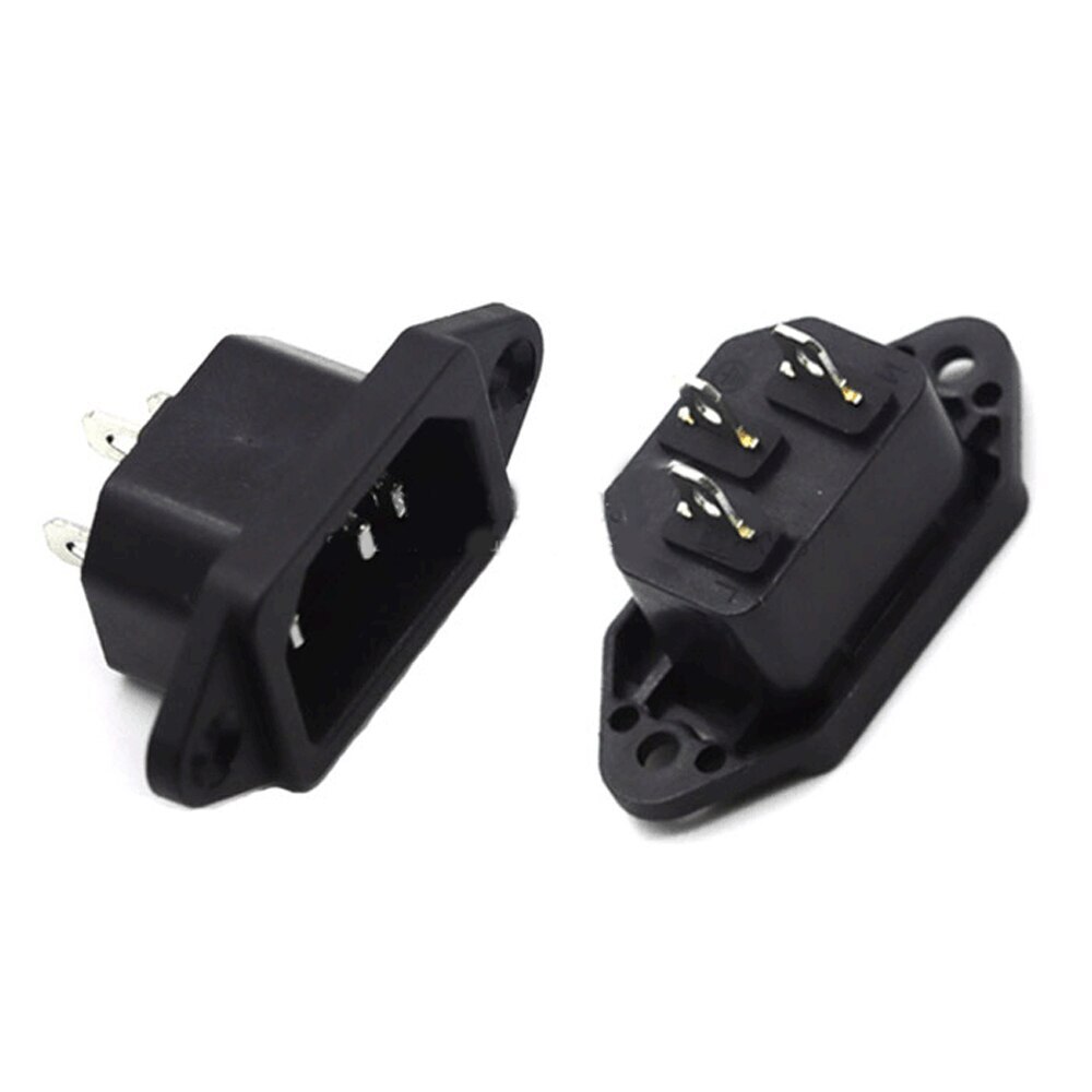 1pcs Power Socket 250V 10A 3 pins Male Plug Panel Charging AC-04 new | eBay