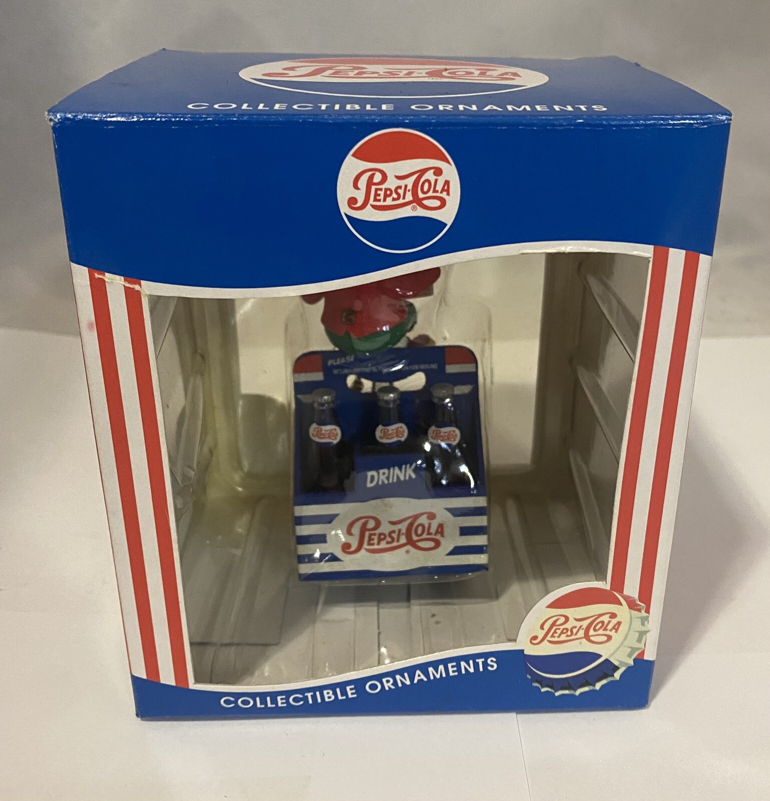 1997 Matrix Pepsi-Cola Collectible Ornament Santa On Drink Carton Merry ...