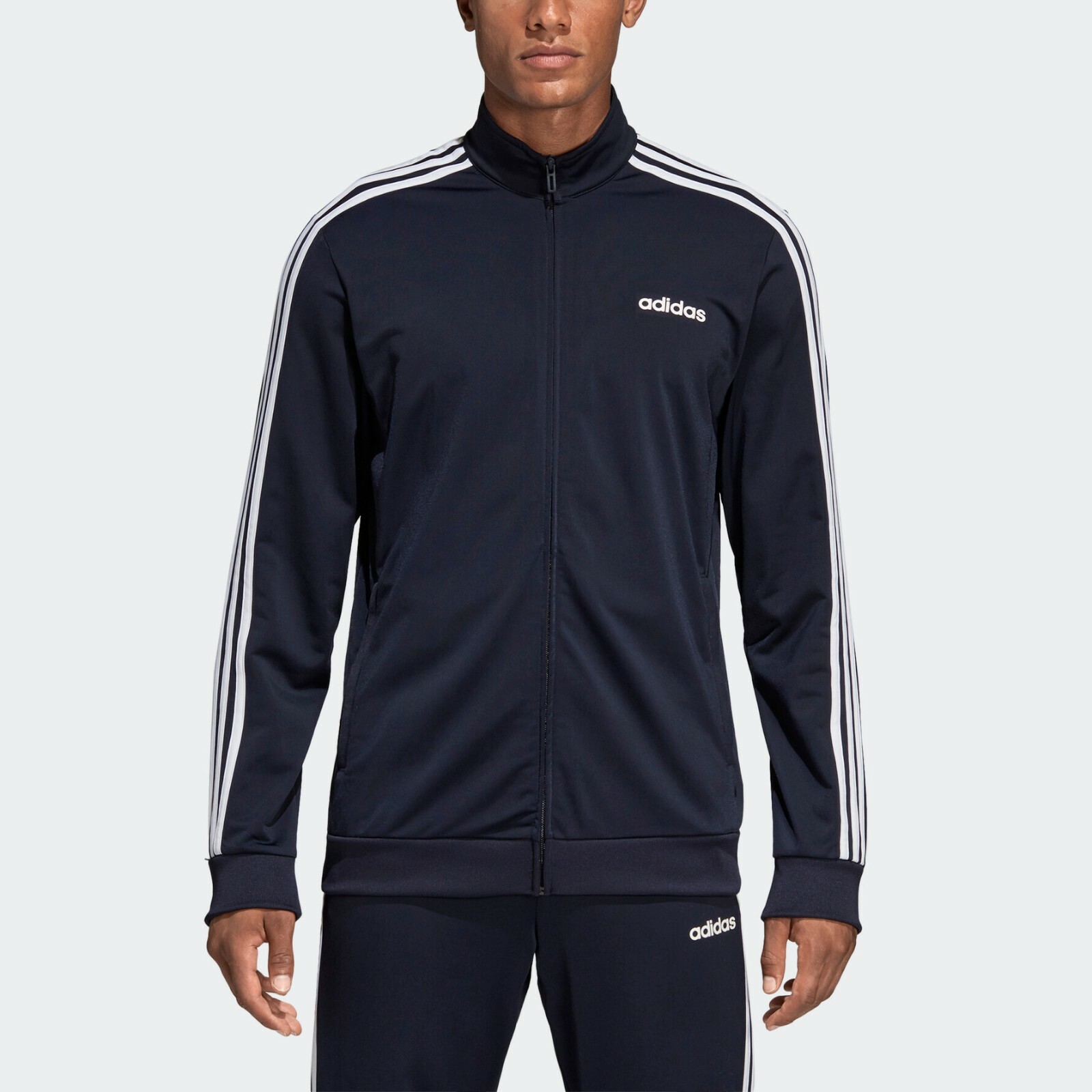 New Adidas ESSENTIALS 3-STRIPES or TRICOT TRACK JACKET Mens Sizes ...