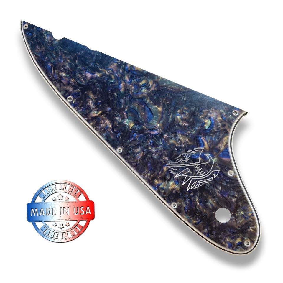 4 Ply WIDE BEVEL Abalone Pickguard For Gibson CS Firebird Custom ...
