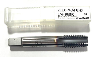 YMW 3/4"-10 Cobalt Hand Tap ZELX-Mold GH3 Plug Tap 4 Flute TiCN Coating ...