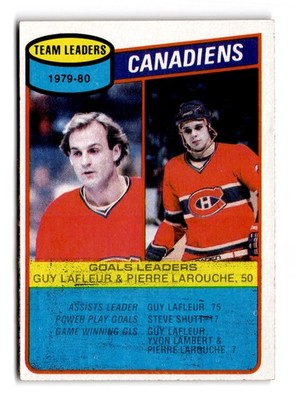 1980-81 Topps #216 Pierre Larouche / Guy Lafleur | eBay