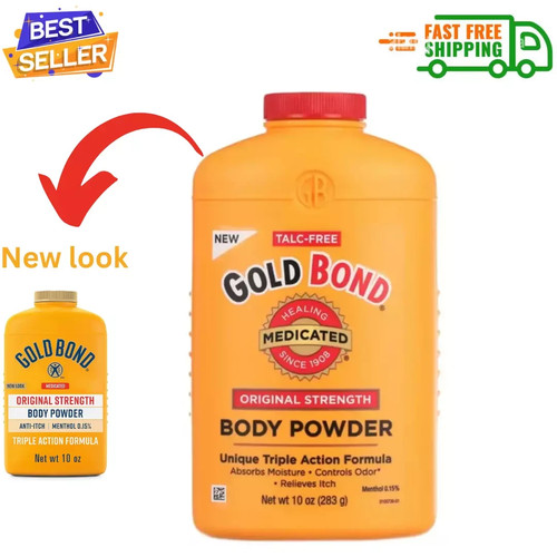 Gold Bond Medicated Original Strength Body Powder, 10 oz., Talc-Free ...