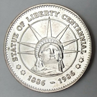 Statue of Liberty Centennial 1886 - 1986 The Gift of Freedom Coin Medal ...