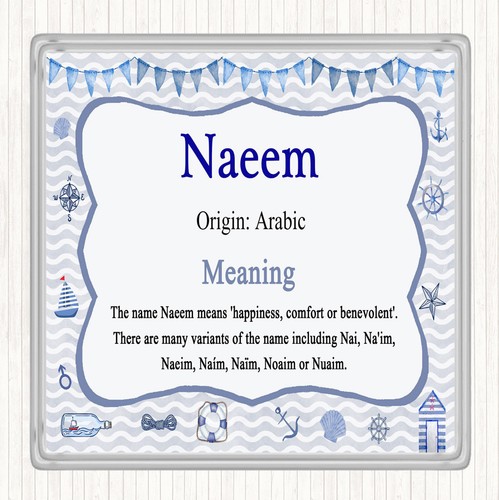 Naeem Name Meaning Drinks Mat Coaster Nautical | eBay