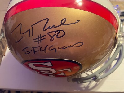 Jerry Rice Autographed Authentic Full-Sized Helmet San Fran 49ers ...