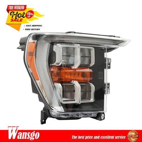 RH Headlight Assembly For Ford F150 Pickup 2021-2022 Black Clear LED ...