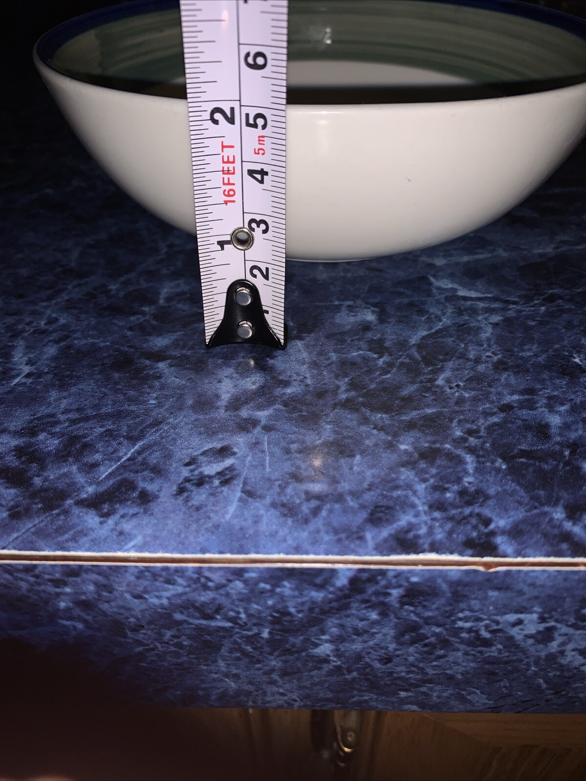 Alco Industries AD129 Blue Green Band Rings Stoneware Cereal Soup Bowl ...