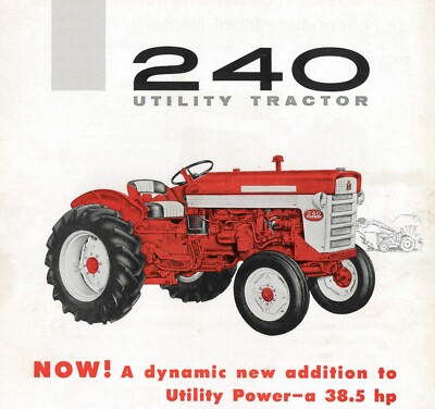 IH Farmall International 240 UTILITY Tractor 38.5 hp Specs Dealer ...