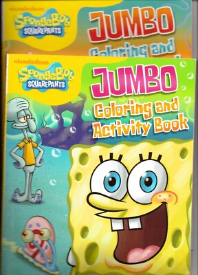 SpongeBob SquarePants Jumbo Coloring & Activity Book 2-Pack | eBay UK
