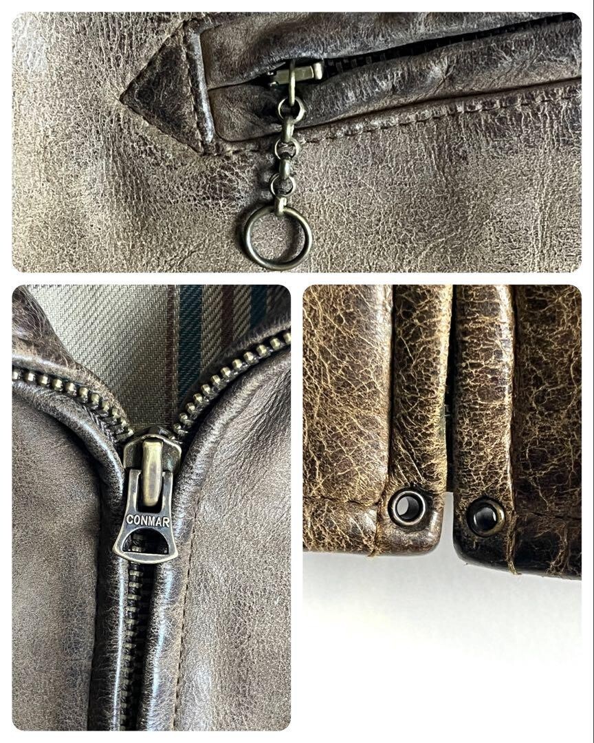 RRL Ralph Lauren Leather Jacket Bomber Jacket Biker M… - Gem