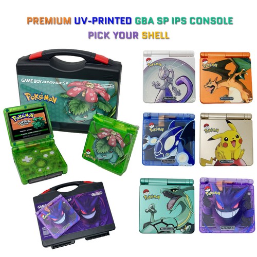 Nintendo Game Boy Advance System GBA SP IPS LCD POKEMON UV Consoles w ...