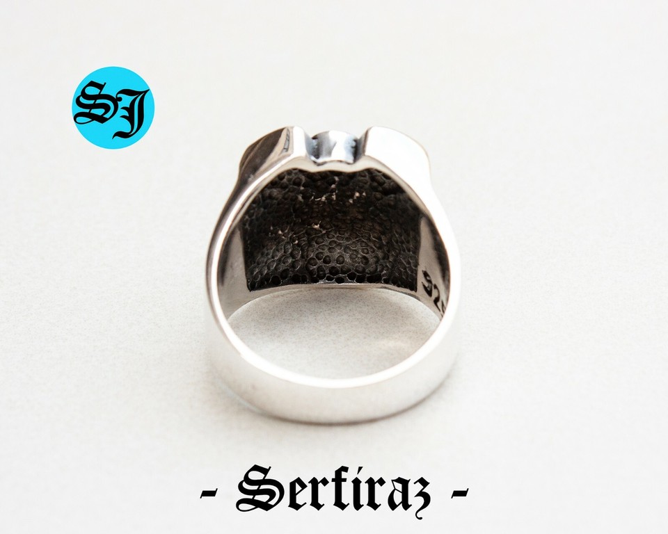 V2 Skull Motorcycle Engine Solid 925 Sterling Silver Men's Woman's ...