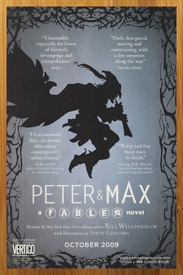 2009 Fables Peter & Max Print Ad/Poster Bill Willingham Vertigo Comics ...
