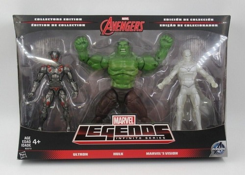 Marvel Legends Infinite Series 3 Pack Avengers Hulk Ultron White Vision ...
