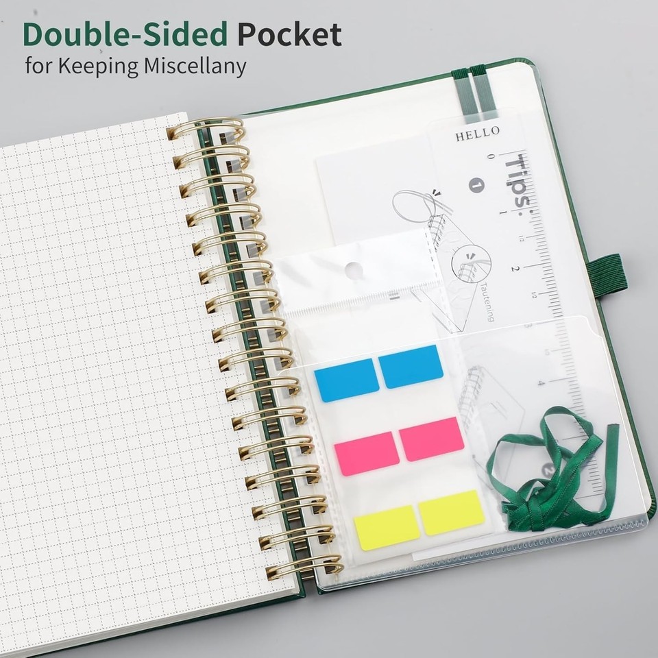 EMSHOI Spiral Graph Paper Notebook - 300 Pages, 100 GSM Thick Grid ...