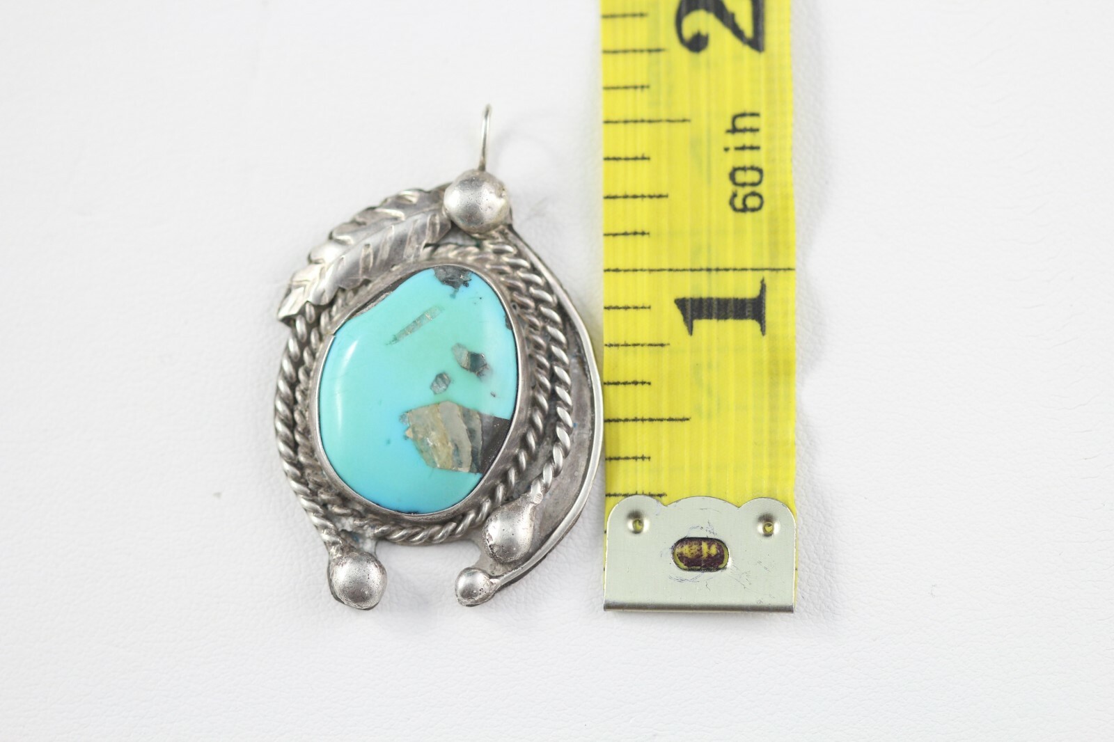 Vintage Navajo Bluebird Turquoise SHIELD Sterling Sil… - Gem