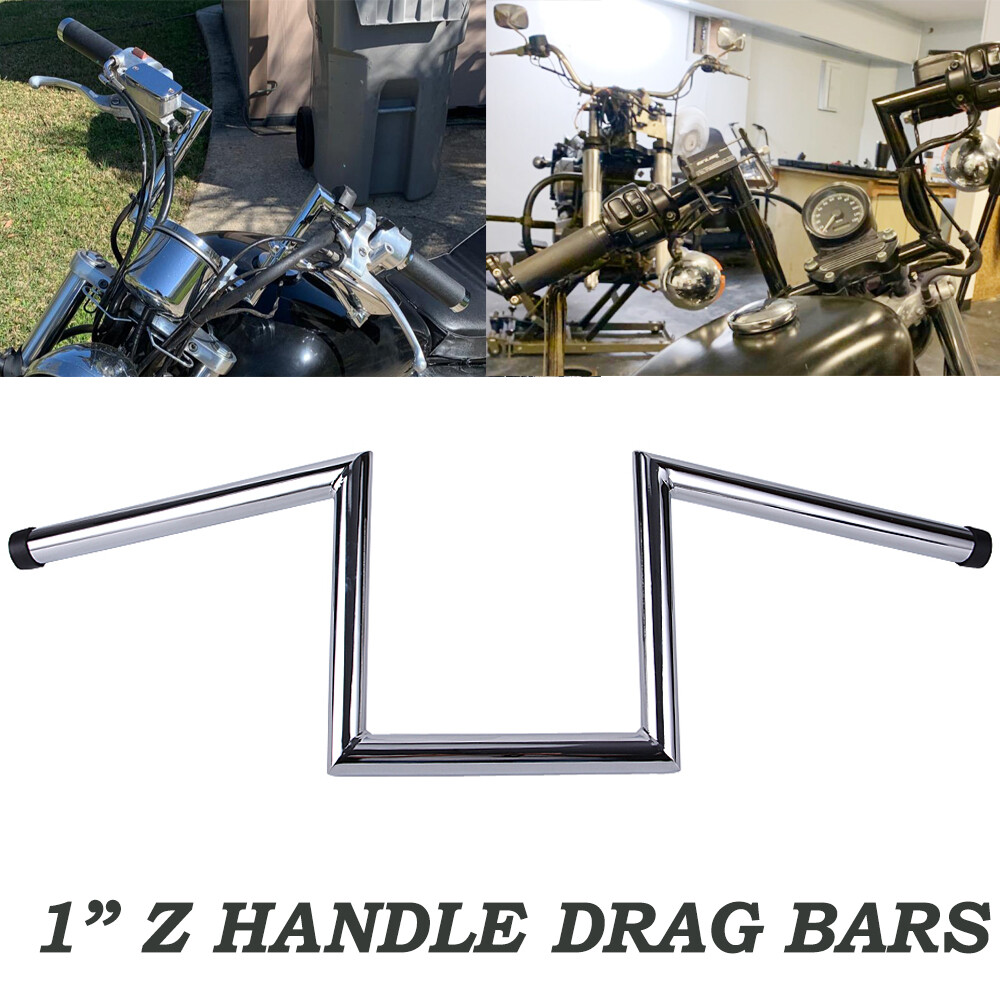Motorcycle Drag Z-Bars 1"inch Handlebar for Harley Bobber Softail Dyna ...