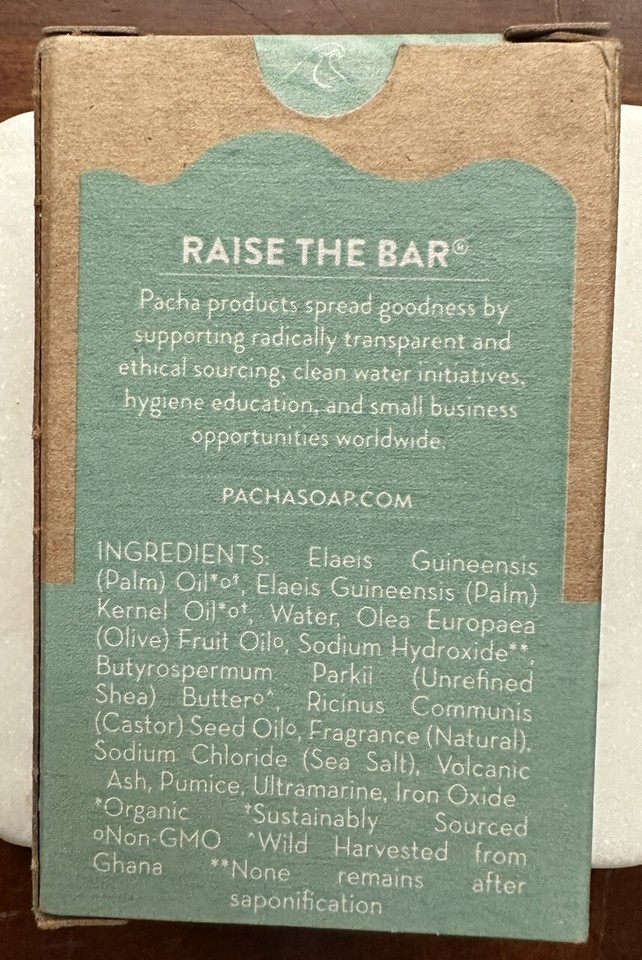 Pacha Soap Co. Sand & Sea Exfoliating Bar Soap 4 oz Handcrafted New in ...