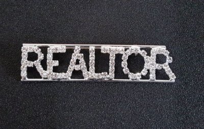 REALTOR Rhinestone Professional Realtor pin-Silvertone-2 1/2" | eBay