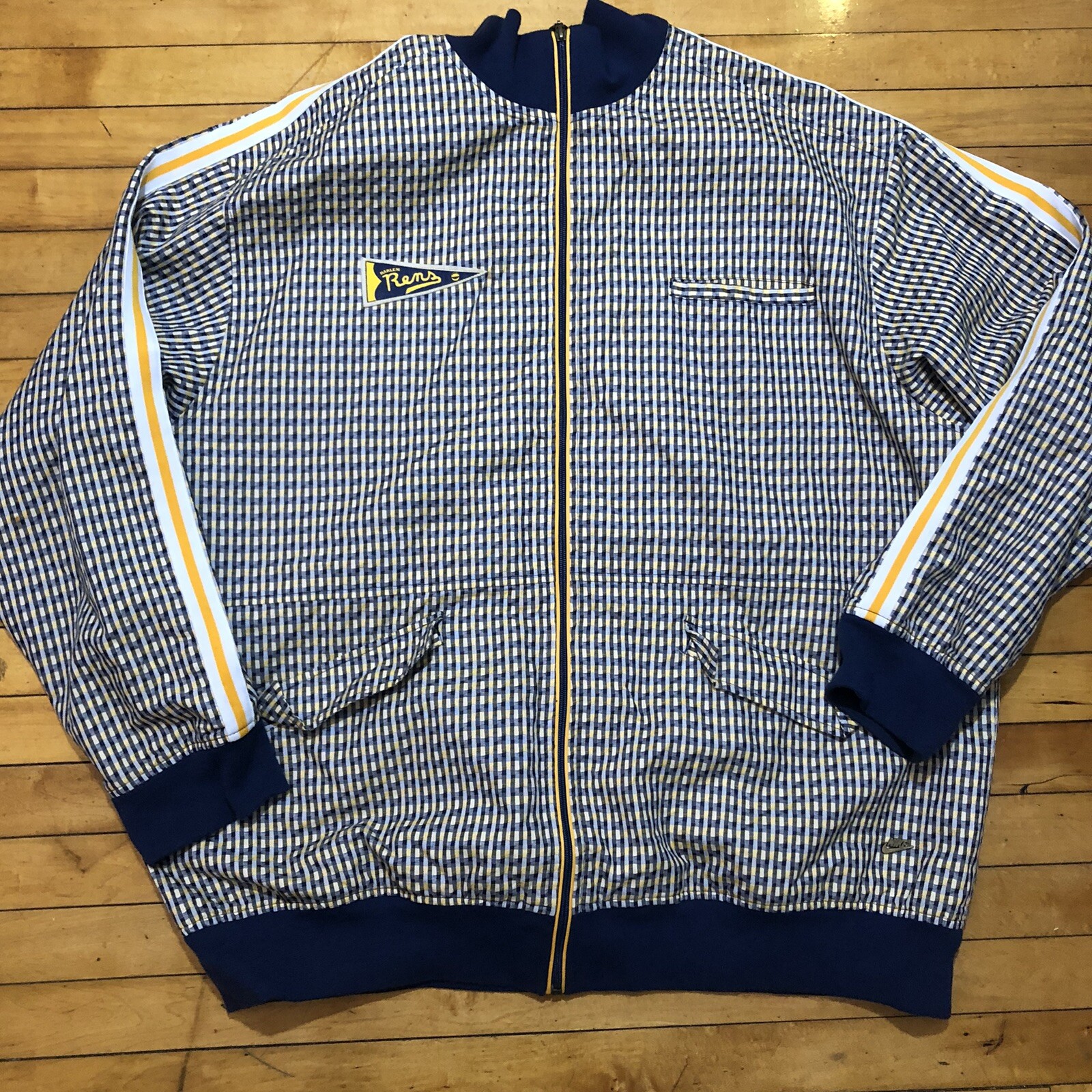 Vintage Y2K 2006 Rare Nike Harlem Rens Letterman Bomber Jacket Stripe ...