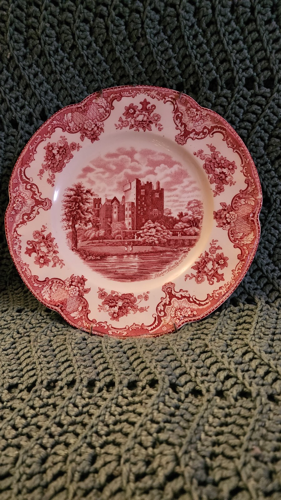 Vintage Johnson Bros England Plate [Old Britain Castles, Red Print] | eBay