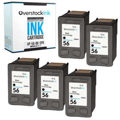 5-Pack Compatible OSI HP 56 Black Cartridges for HP PSC 1110 1200 1205 ...