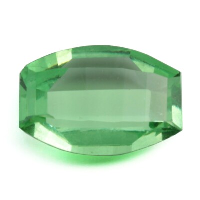 Large antique Czech hand cut light green oval faceted glass rhinestone ...