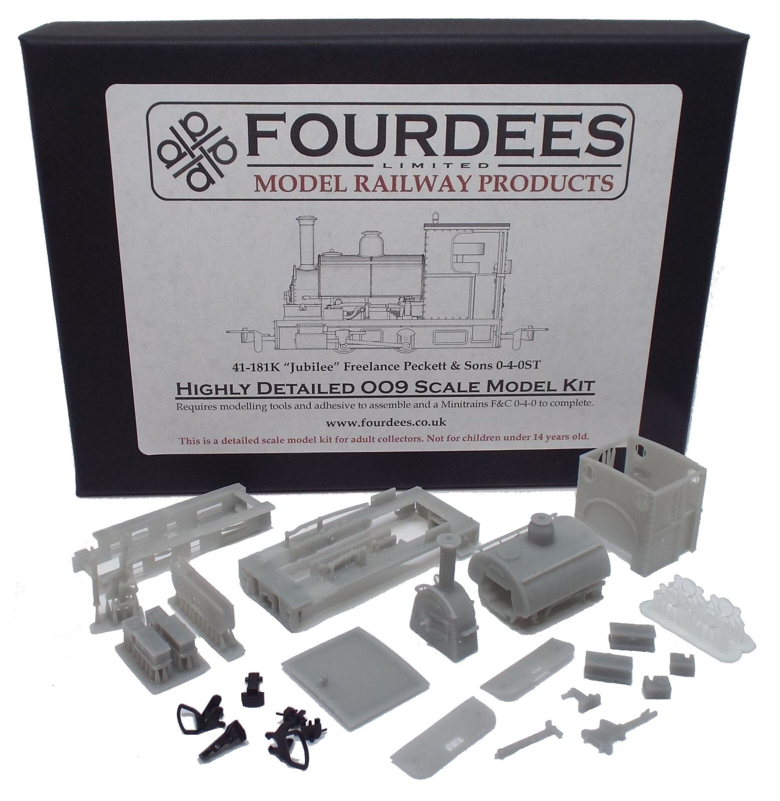 Fourdees Peckett & Sons 'Jubilee' 009 / OO9 Scale Kit for Minitrains F ...
