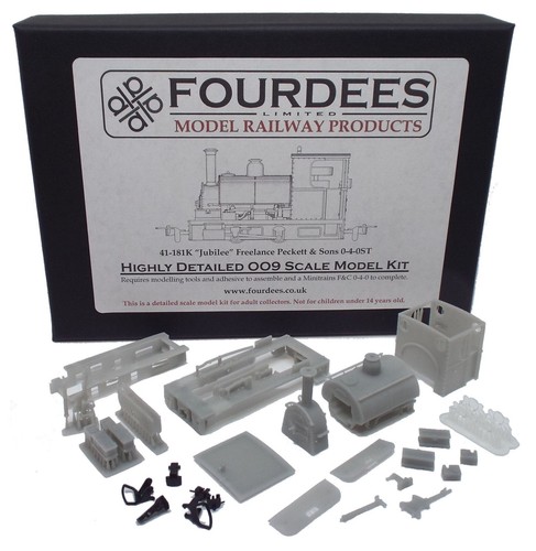 Fourdees Peckett & Sons 'Jubilee' 009 / OO9 Scale Kit for Minitrains F ...