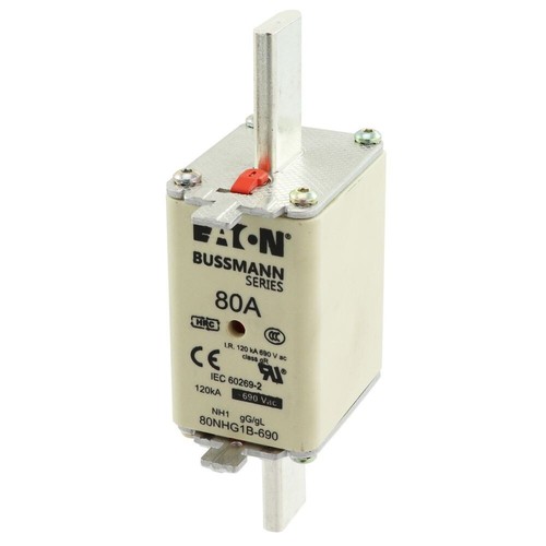 1pc 80NHG1B-690 80A AC 690V 120 kAIC gL/gG Bussmann low voltage NH Fuse ...