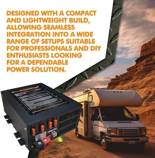 PowerMax PM4 100A 110V AC to 12V DC 100 Amp Power Converter Built-in ...