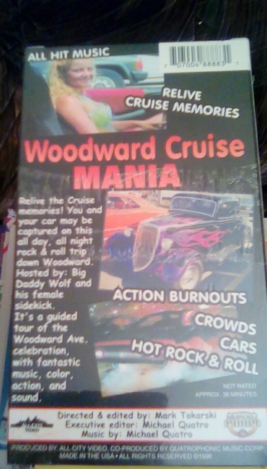 Woodward Cruise Mania 1996 VHS classic cars hot rods burnouts Detroit ...