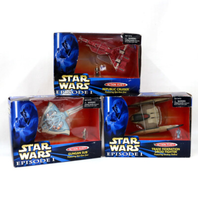 Star Wars Action Fleet Bundle, Gungan Sub, Droid Fighter, Republic ...