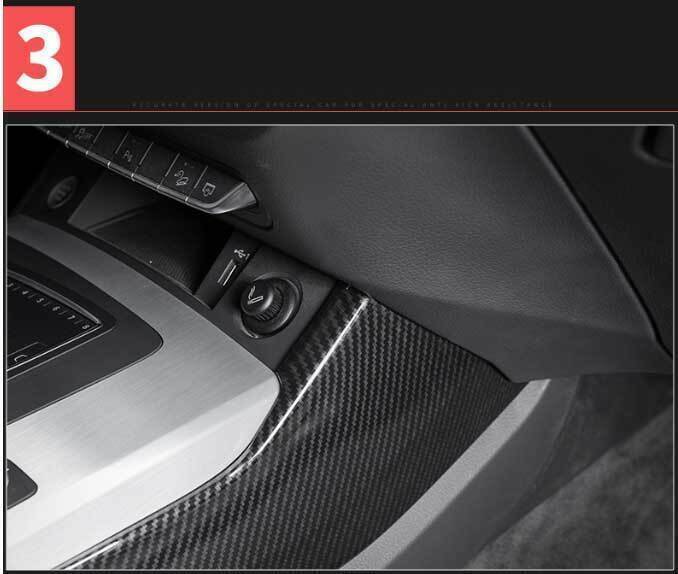 For Audi Q5 SQ5 2018-2023 Side Gear Shift Cover Trim Carbon Fiber ...