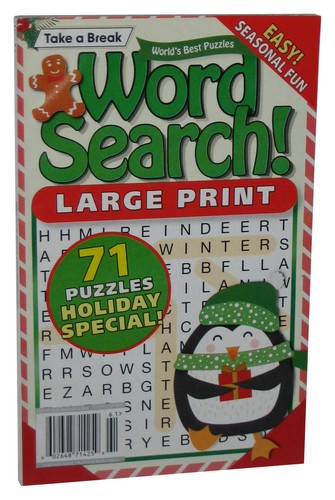 Take A Break Word Search Season Fun Holiday 2025 Large Print Puzzle ...
