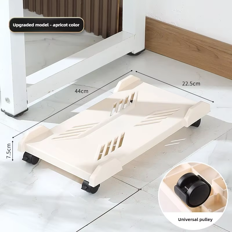 Computer Tower Stand Adjustable Mobile CPU Stand Gaming PC Case with 4 ...